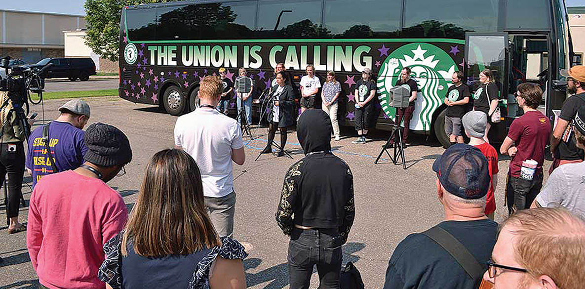Bussin’ baristas take Starbucks union campaign on the road | Morning Star
