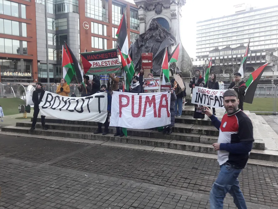 Palestine rights supporters target Puma in nationwide action | Morning Star