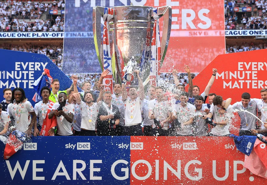 Bolton back in the Championship after thrashing Stockport at Wembley ...