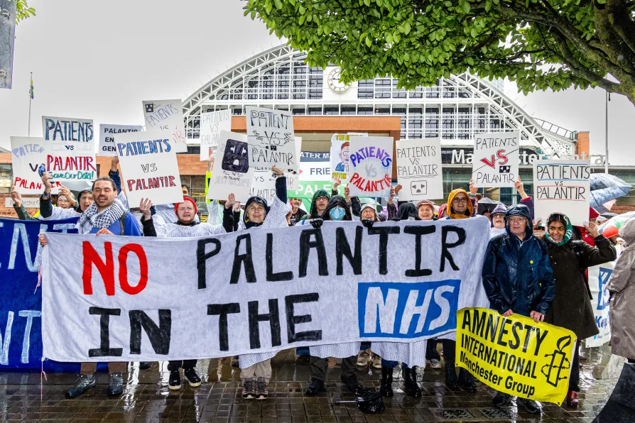 Get Palantir out of our NHS, protesters demand | Morning Star
