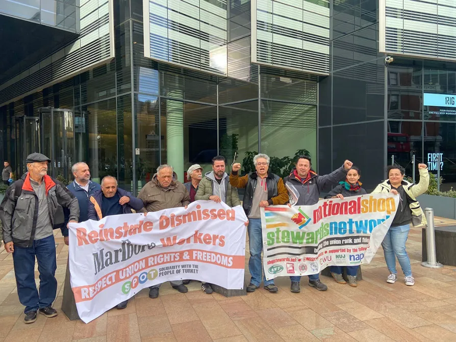 Protesters gather against mistreatment of Philip Morris factory workers ...