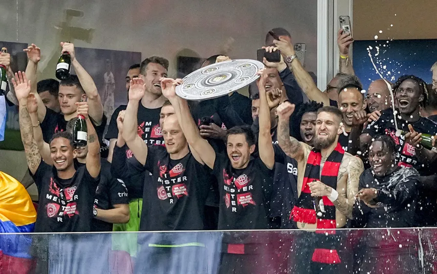 Alonso’s Leverkusen secure first Bundesliga title with five games to ...