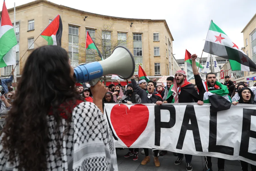 Palestine campaigners joined by local sports club at Boycott Puma ...