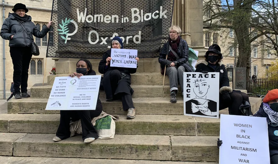 Women in Black protest against war and for an ‘end to militarism ...