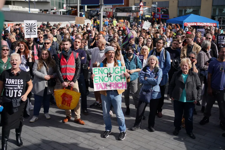 Tens of thousands take to the streets in nationwide protests over cost ...